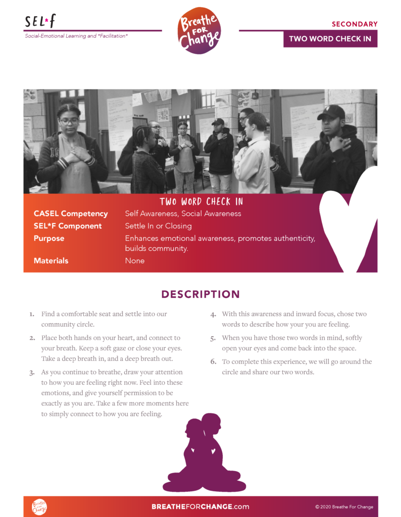 Call Completed Free Resources - Breathe For Change